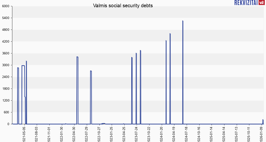 Valmis no social insurance debt. Rekvizitai.lt