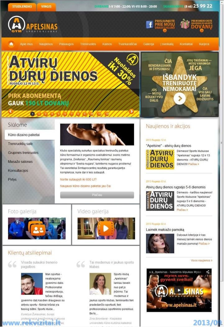 Apelsinas, UAB MŪSŲ VIZIJA sporto klubas. Rekvizitai.lt