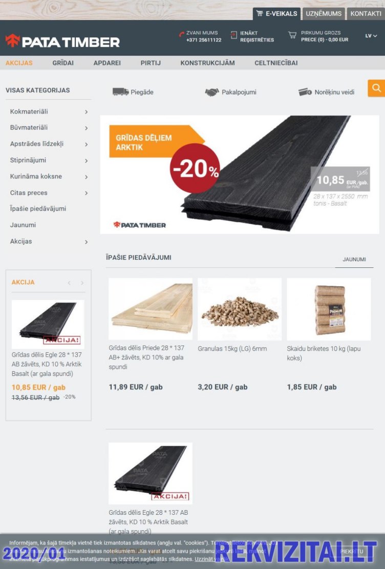 PATA TIMBER, UAB. Contacts, map. Rekvizitai.lt