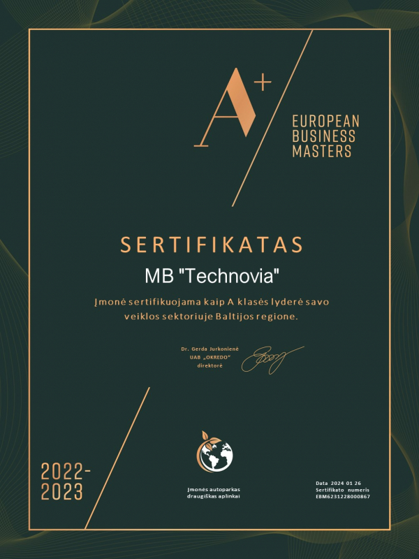 Technovia vadovybės sudėtis. Rekvizitai.lt